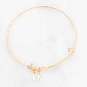 Kappa Delta Gift K D Greek Letter Charm Bangle KD Sorority - Etsy