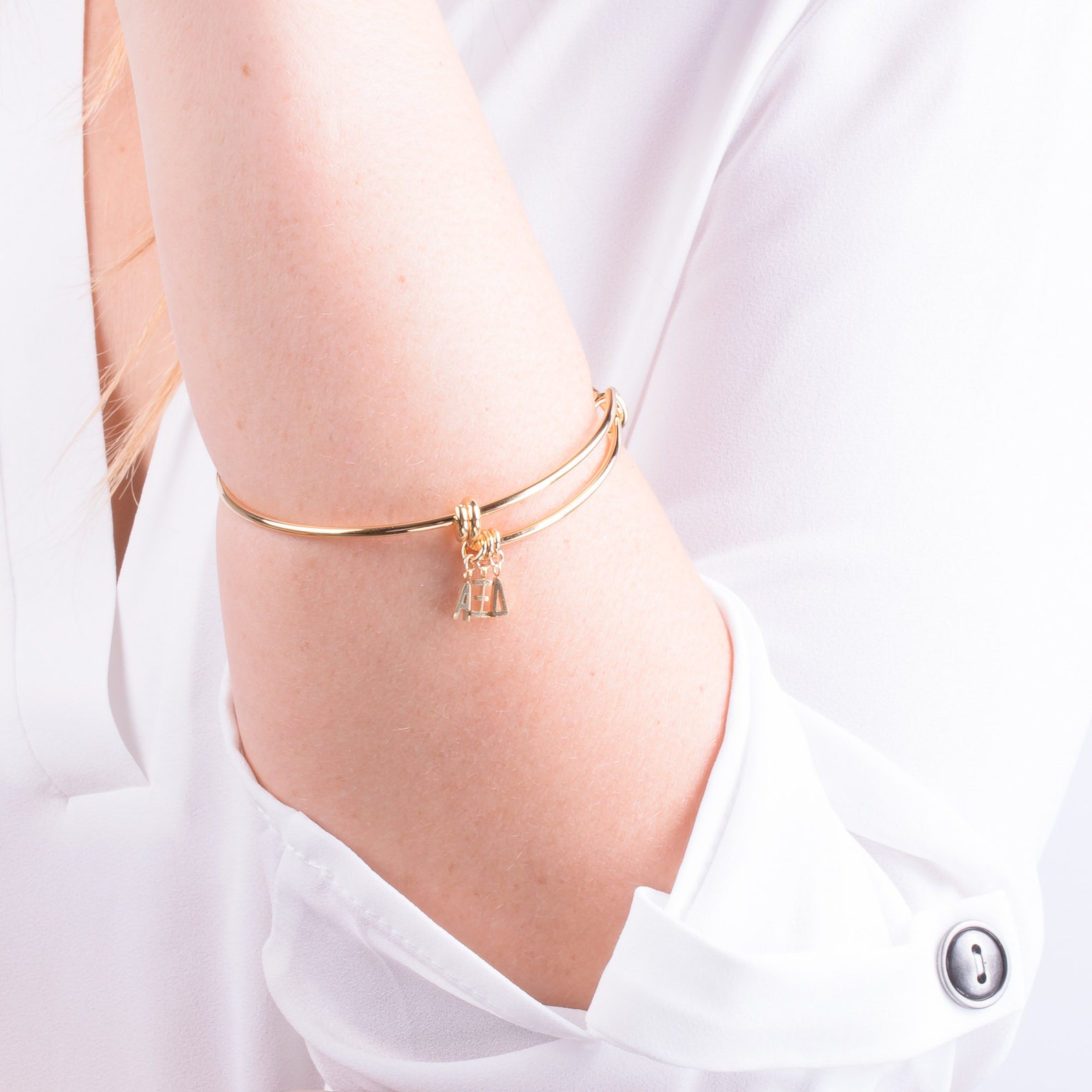 Alpha Xi Delta Gift Axid Greek Letter Charm Bangle A Xi D | Etsy