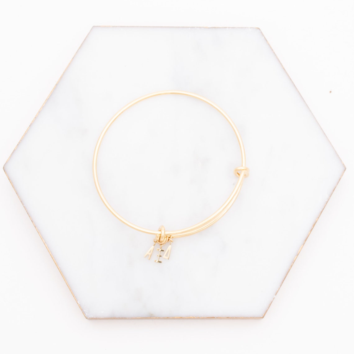Alpha Xi Delta Gift Axid Greek Letter Charm Bangle A Xi D | Etsy