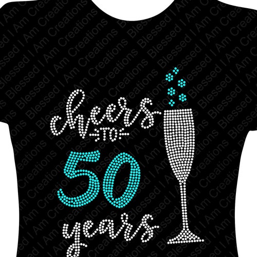 Chapter 50 Rhinestone Birthday Shirt Bling Shirt 50th Etsy