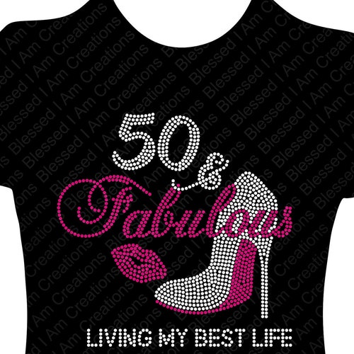 Chapter 50 Rhinestone Birthday Shirt Bling Shirt 50th Birthday Etsy
