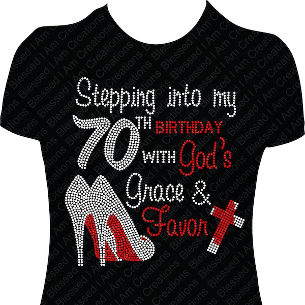 Stepping Into My 70th Birthday With God S Grace and Mercy Svg - Etsy