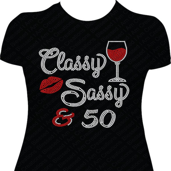 Bling 50th Birthday Glass Etsy