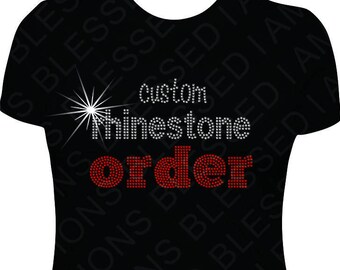 Custom bling shirt | Etsy