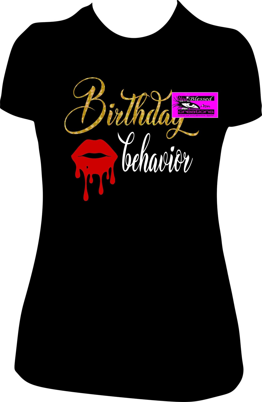 Birthday Behavior Birthday Shirt Women Birthday Shirt Glitter Bling ...