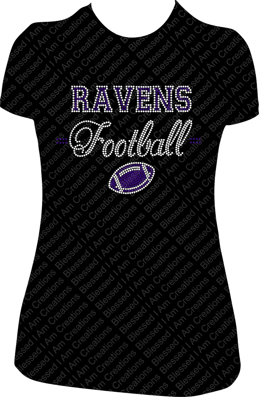 Raven Bling Football Shirt, Bling Ravens Football Shirt - Etsy
