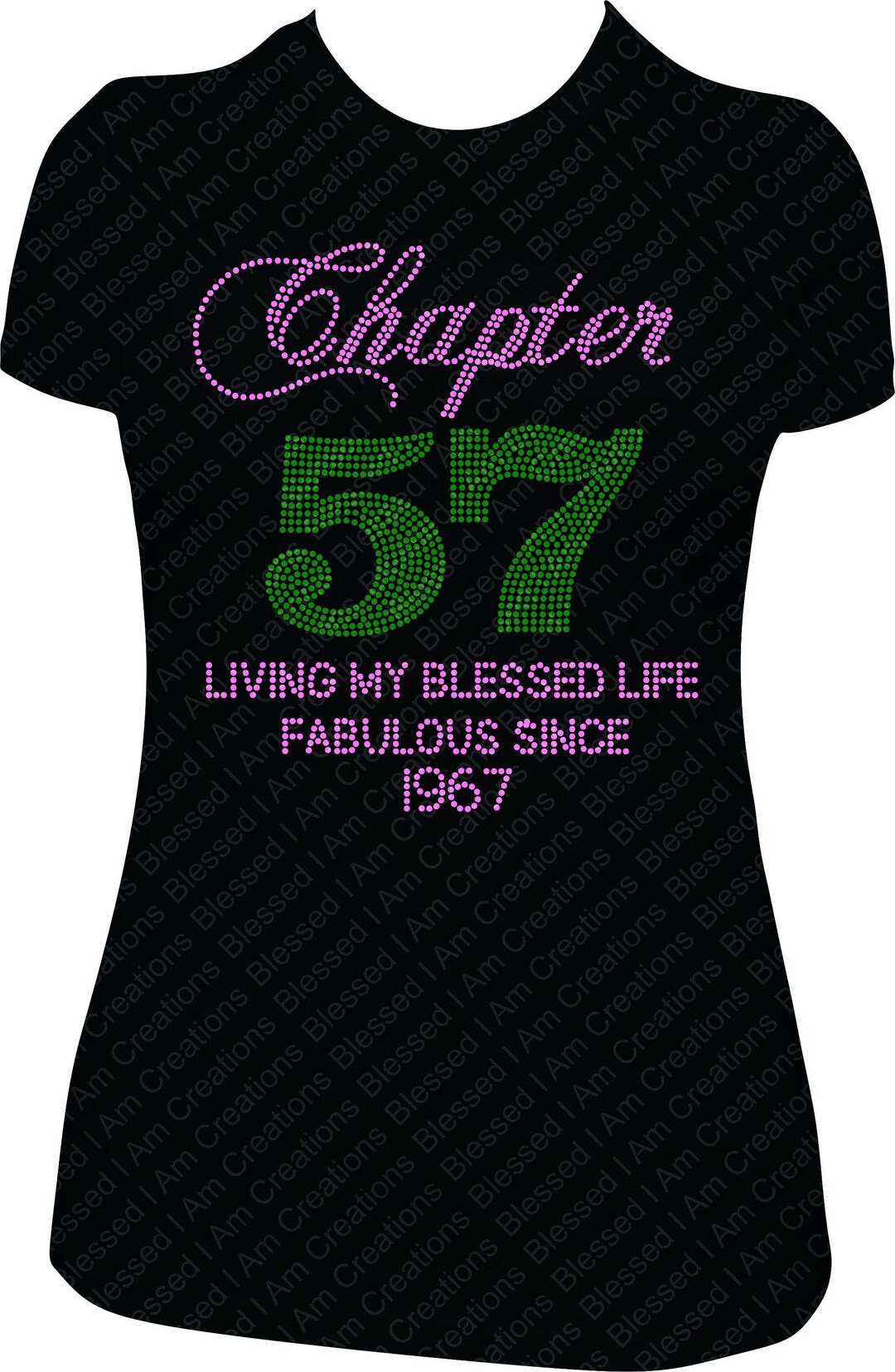Chapter 57 Fabulous Since 1967 Rhinestone Shirt, 57th Birthday Blingg ...