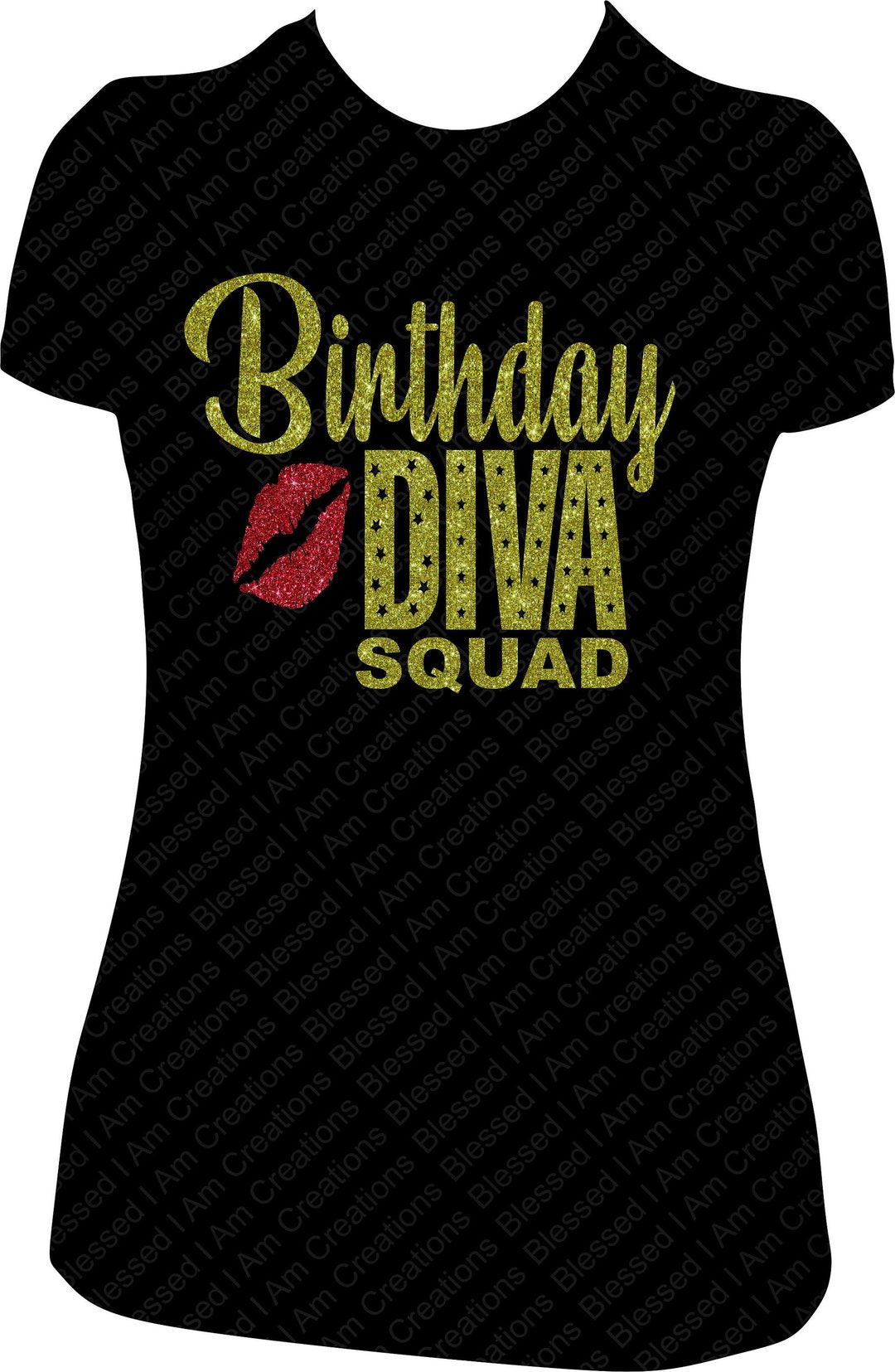 Birthday Diva Squad Glitter Bling Shirt Squad Shirts Bling Squad Shirt ...