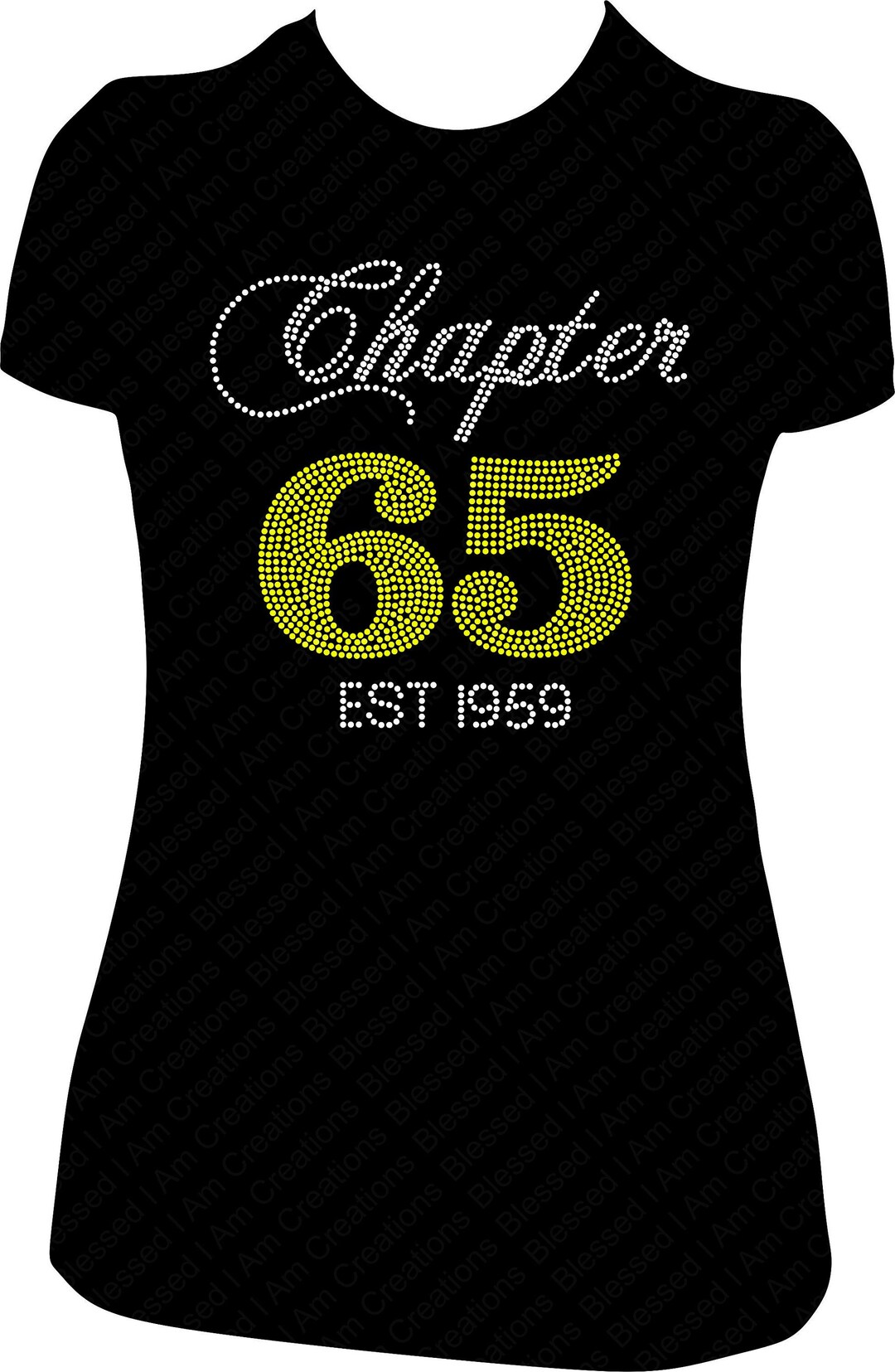 Chapter 65 Est 1959 Rhinestone Shirt, Bling Birthday Shirt, 65th ...