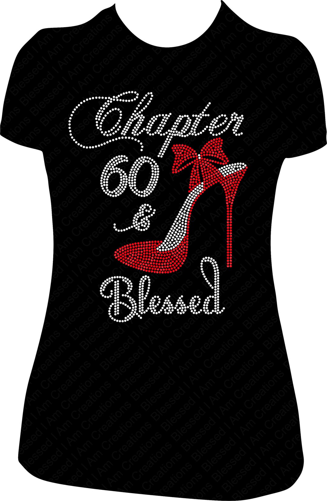 60th Birthday Rhinestone Shirt: Chapter 60 Blessed Bling Tee - Etsy