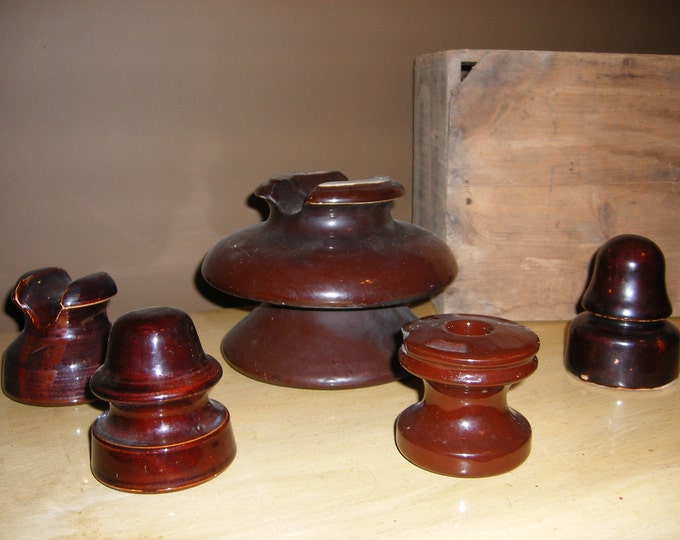 Brown Ceramic Insulator Collection - Etsy