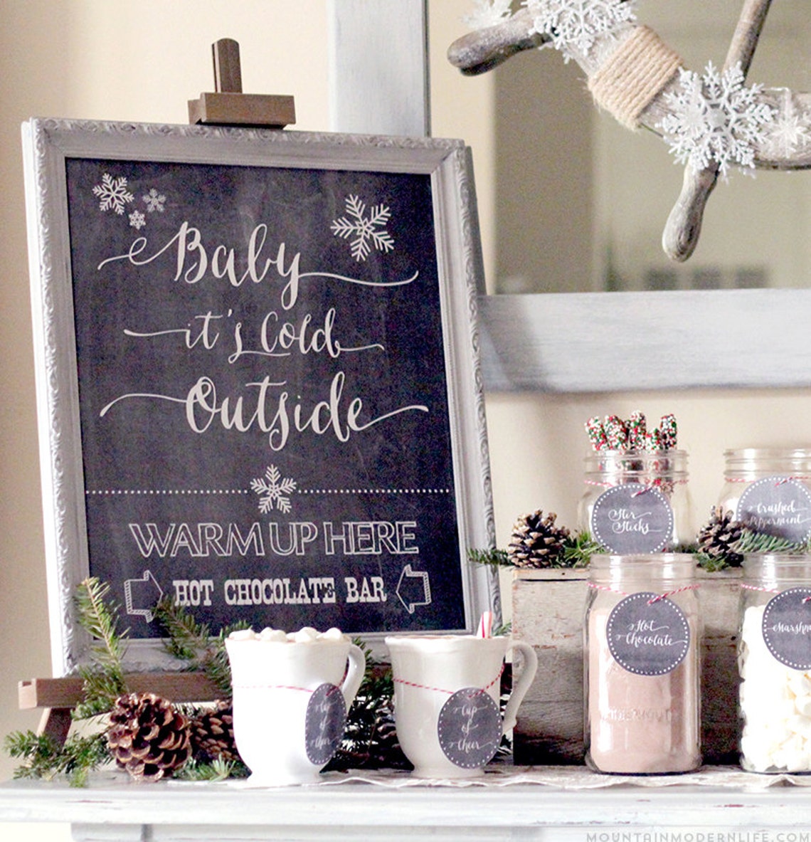 Baby It's Cold Outside Hot Chocolate Bar Printable Kit - Etsy