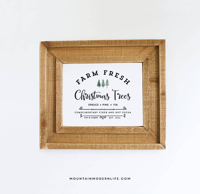 Farm Fresh Christmas Trees Printable, Christmas Design, Christmas ...