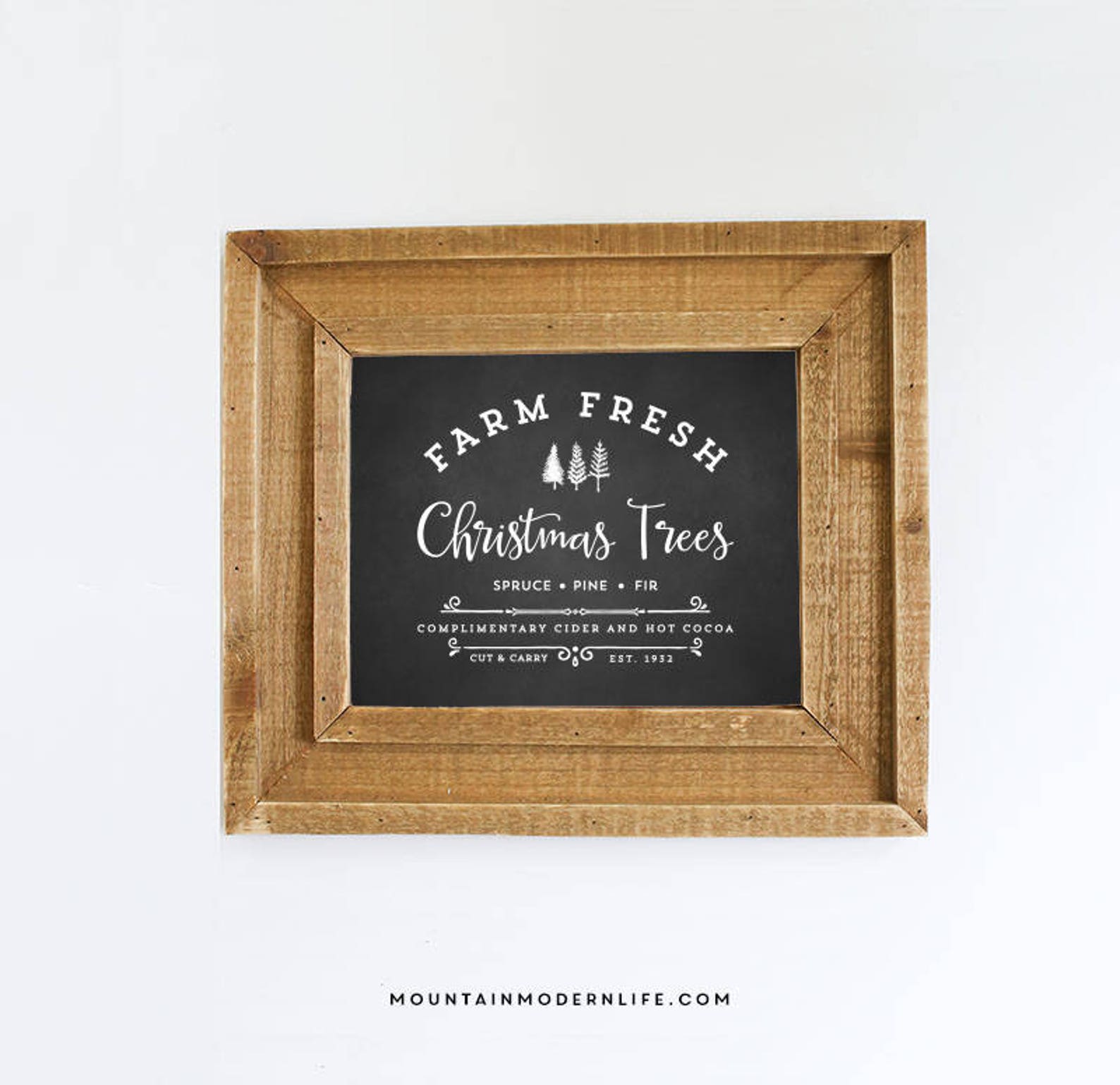 Farm Fresh Christmas Trees Printable Christmas Design - Etsy
