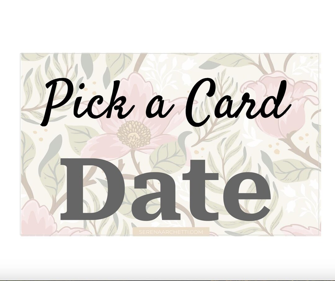 Pick a Card Date Printable Cards - Etsy