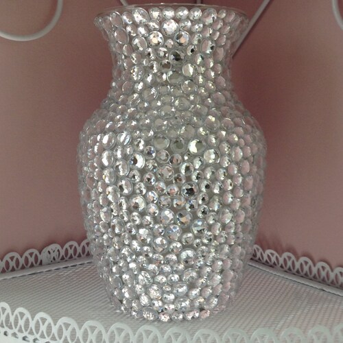Glass Vase With Rhinestones Customizeable - Etsy