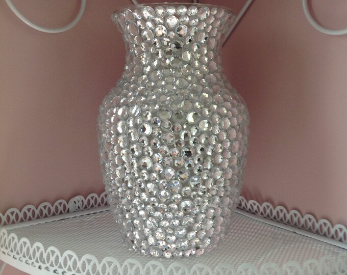 Glass Vase With Rhinestones, Customizeable - Etsy