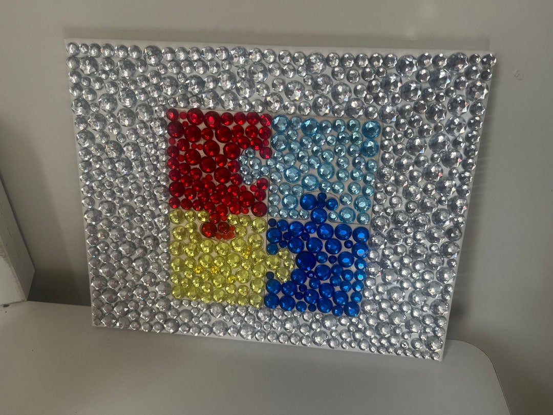 Rhinestone Puzzle Piece Plaque, Autism Awareness Sign - Etsy