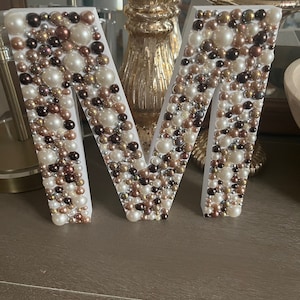 Customizable Pearl Embellished Letter - Etsy