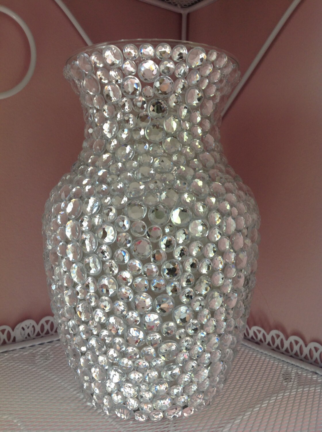 Glass Vase With Rhinestones Customizeable - Etsy
