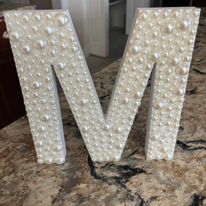 Customizable Pearl Embellished Letter - Etsy