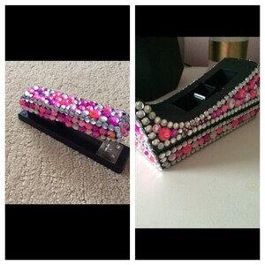 Customizable Rhinestone Desk Set - Etsy