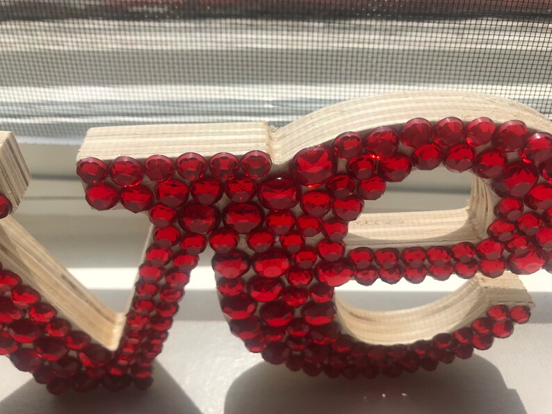 Customizable Rhinestone Wooden LOVE Sign | Etsy