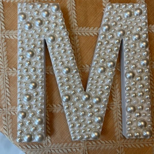 Customizable Pearl Embellished Letter - Etsy