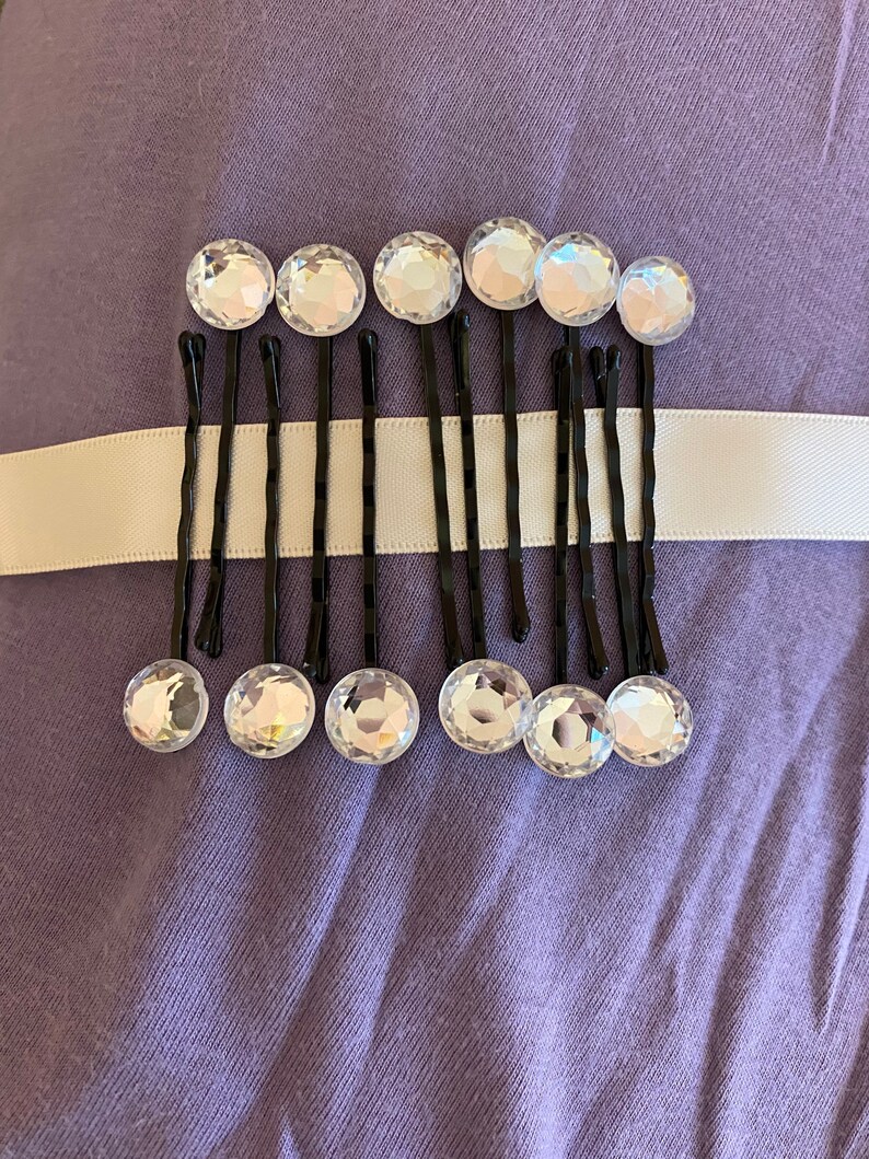 Customizable Rhinestone Bobby Pins Set of 12 - Etsy