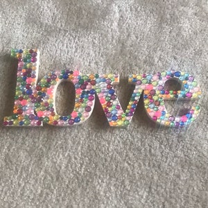 Customizable Rhinestone Wooden LOVE Sign - Etsy