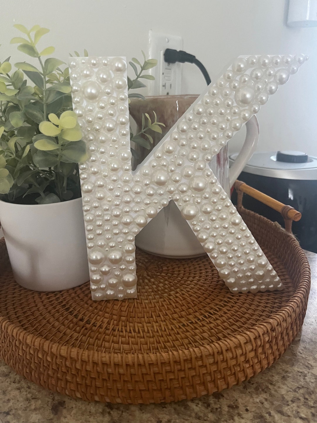 Customizable Pearl Embellished Letter - Etsy