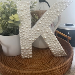 Custom Ivory Pearl Embellished Letter - Etsy