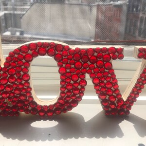 Customizable Rhinestone Wooden LOVE Sign - Etsy