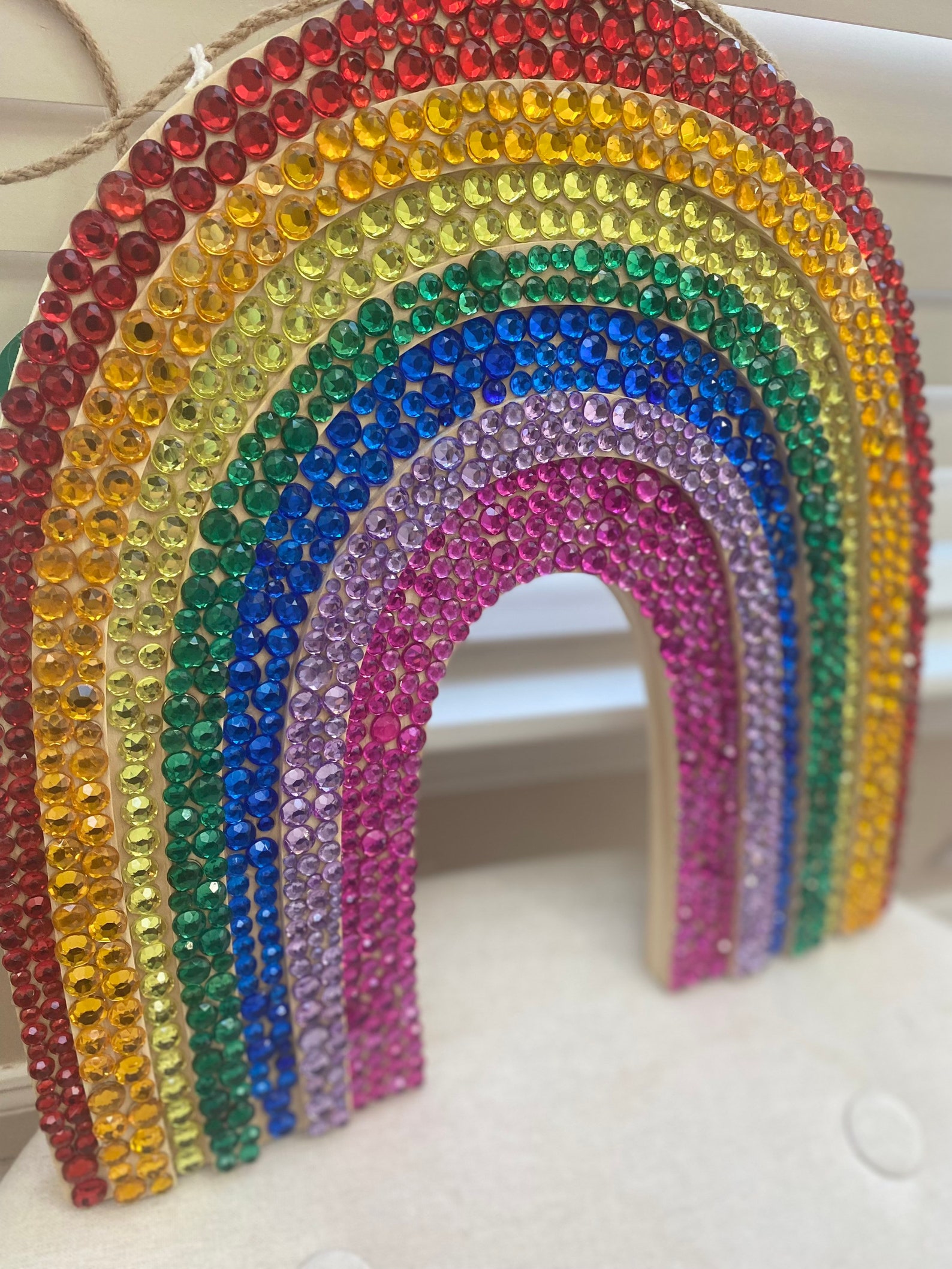 Wooden Rhinestone Rainbow - Etsy