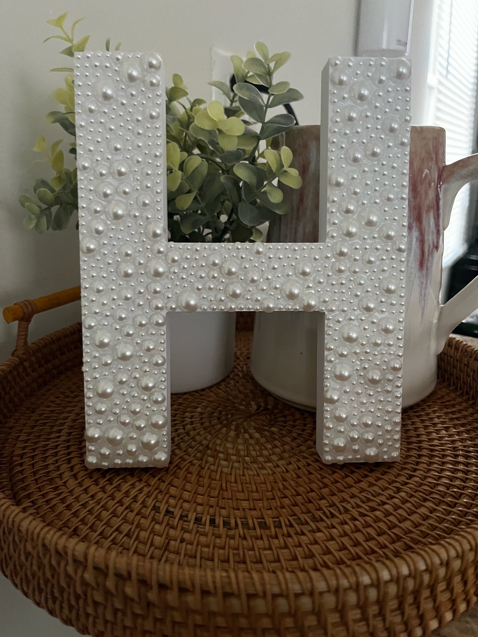 Custom Ivory Pearl Embellished Letter - Etsy