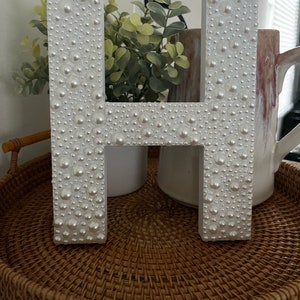 Customizable Pearl Embellished Letter - Etsy