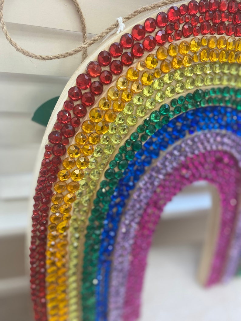 Wooden Rhinestone Rainbow - Etsy