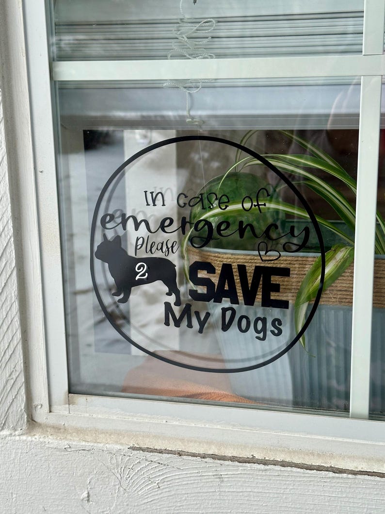 Dog Emergency Decal - Vinyl Decal - Dogs Inside Help - Fur Babies Need ...