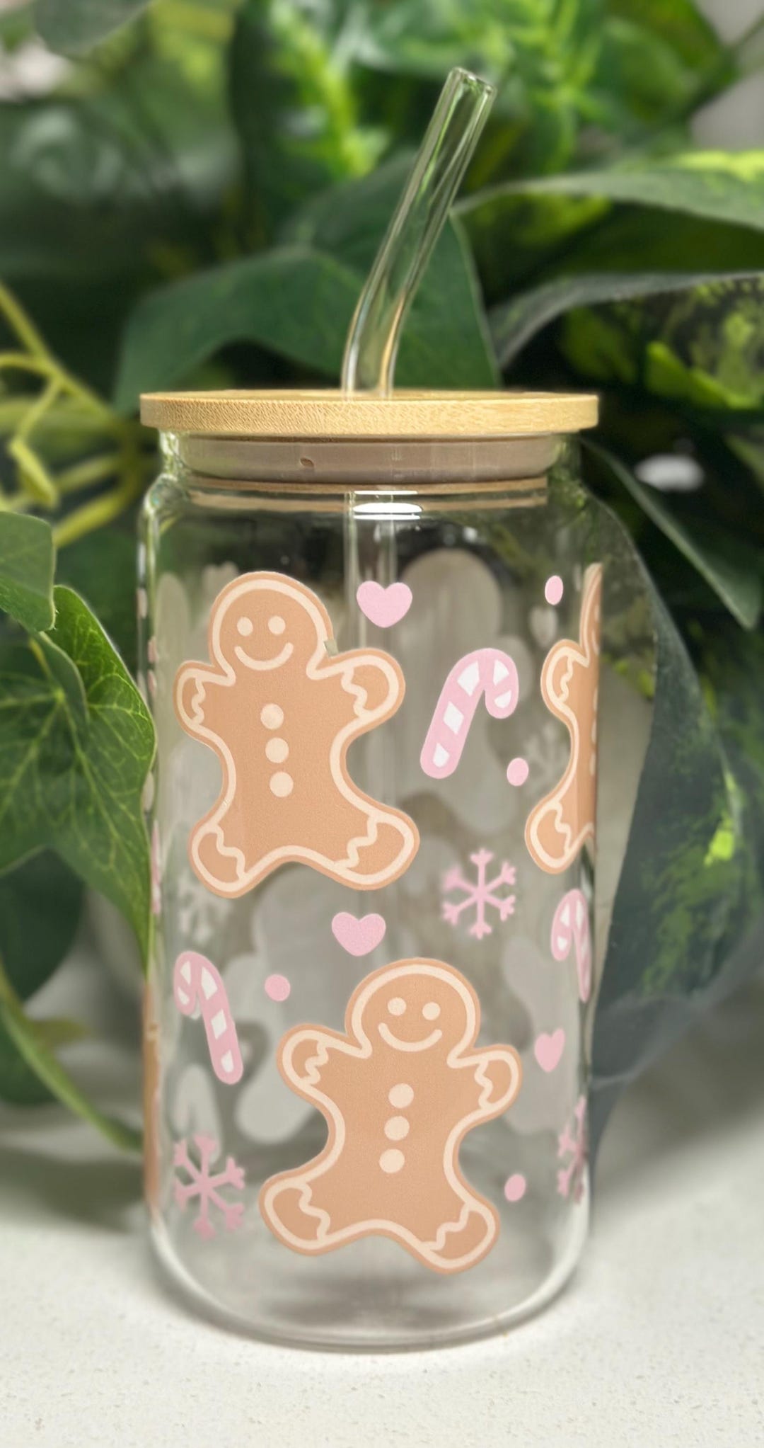 Gingerbread Beer Can Glass 16 Oz., Christmas Libby Glass, Christmas ...