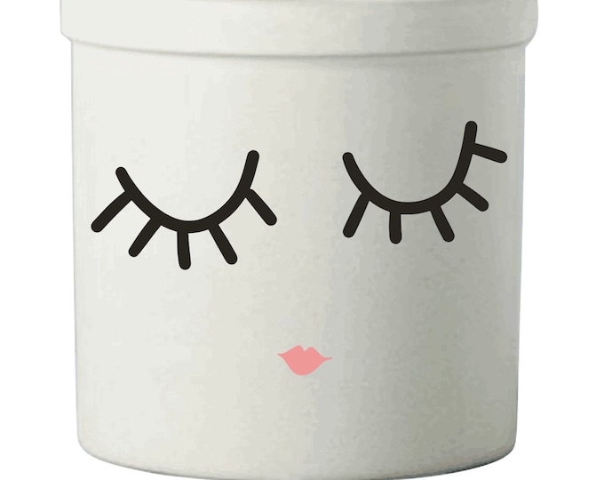 Face Decal for Flower Pot Vinyl Decal Flower Pot Sticker Gardening ...