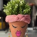 Face Decal for Flower Pot - Vinyl Decal - Flower Pot Sticker ...