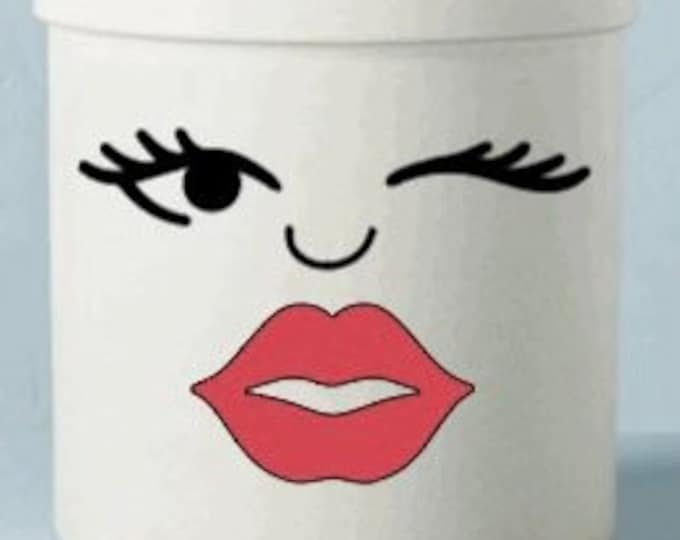 Face Decal for Flower Pot Vinyl Decal Flower Pot Sticker - Etsy