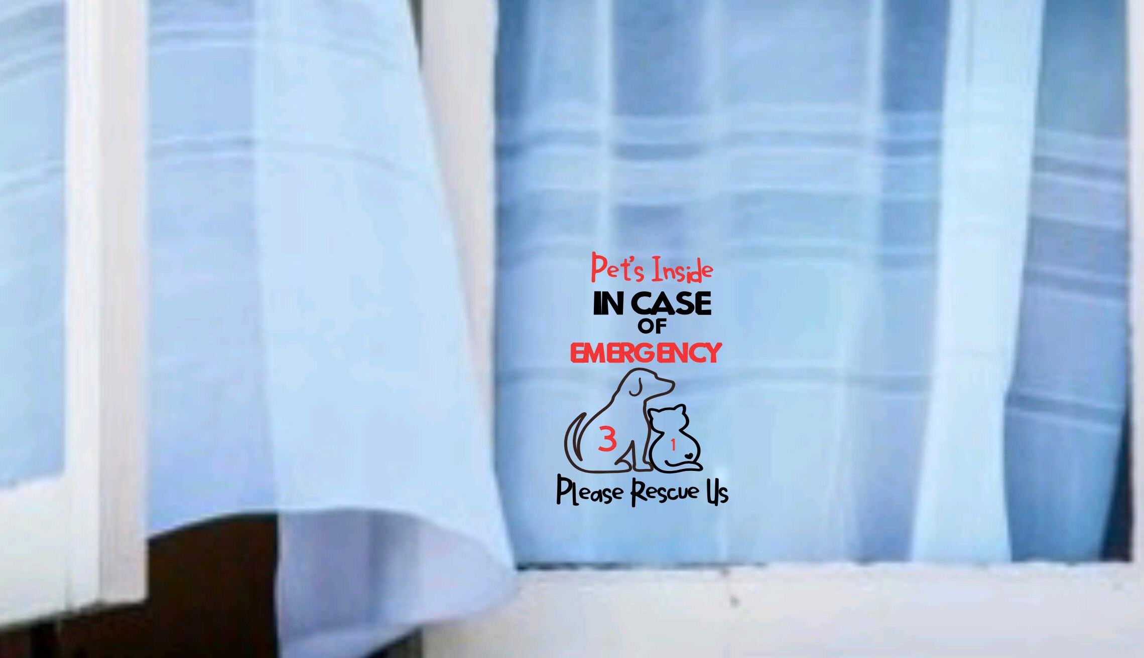 Pet Emergency Decal - in Case of Emergency Deal- Pet Rescue Decal - Etsy