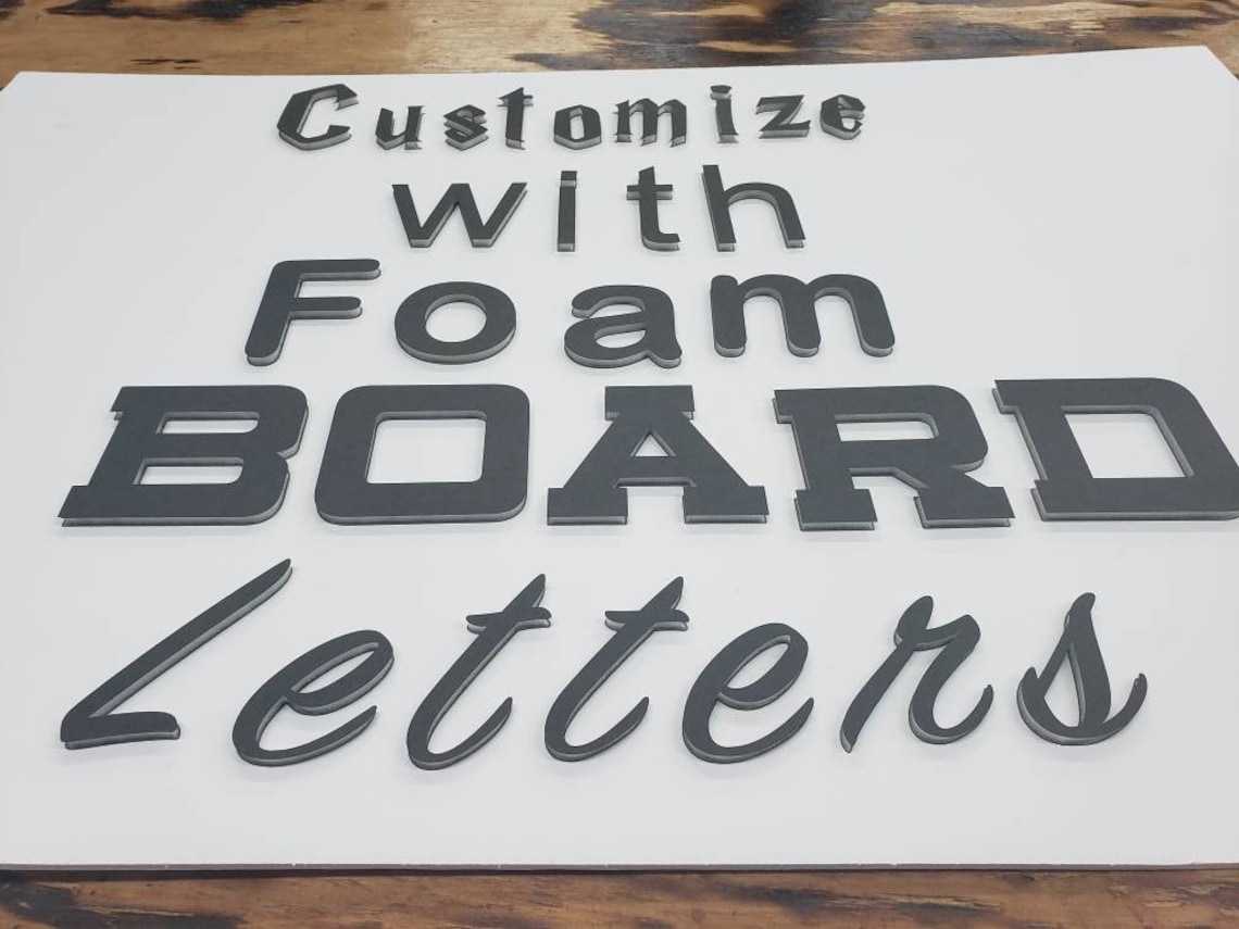 3-16 Foam Board Letters - Etsy