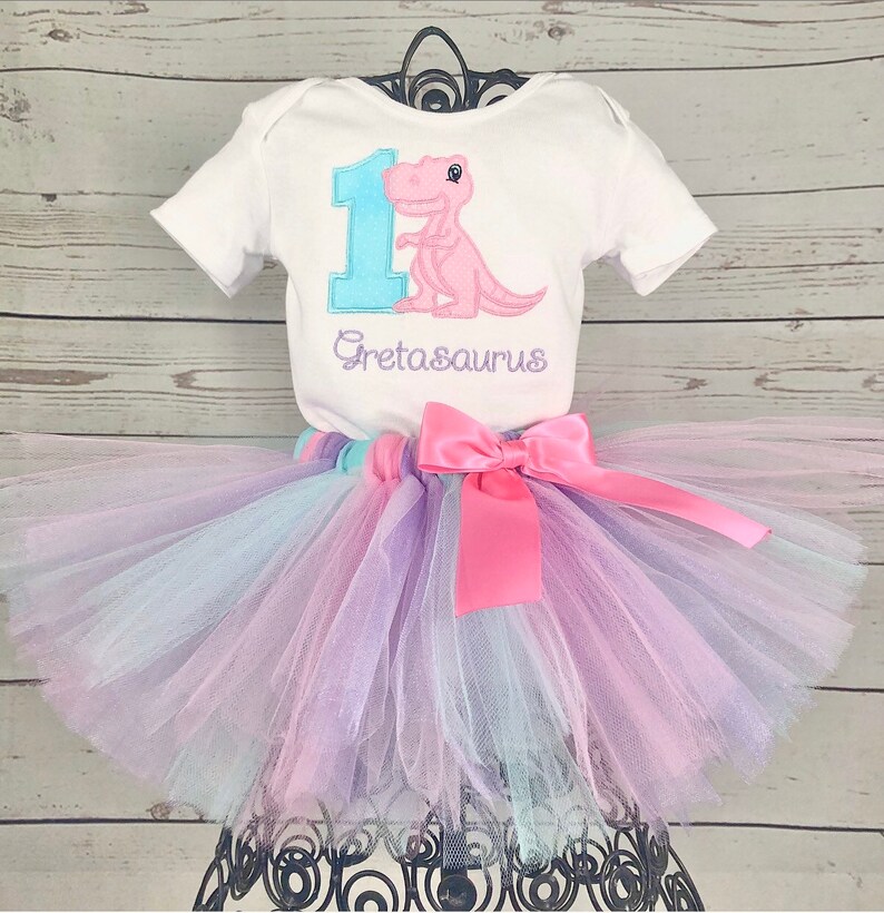 1st Birthday Girl Dinosaur Tutu Outfit Cake Smash Outfit - Etsy