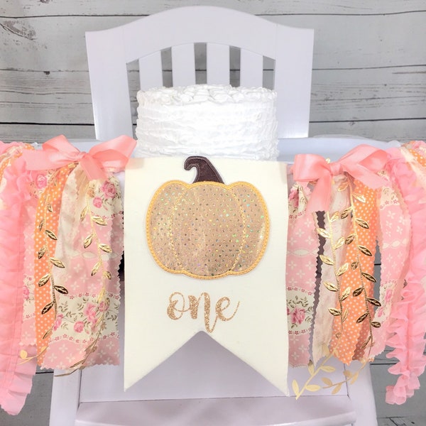 Pumpkin Birthday High Chair Banner - Etsy