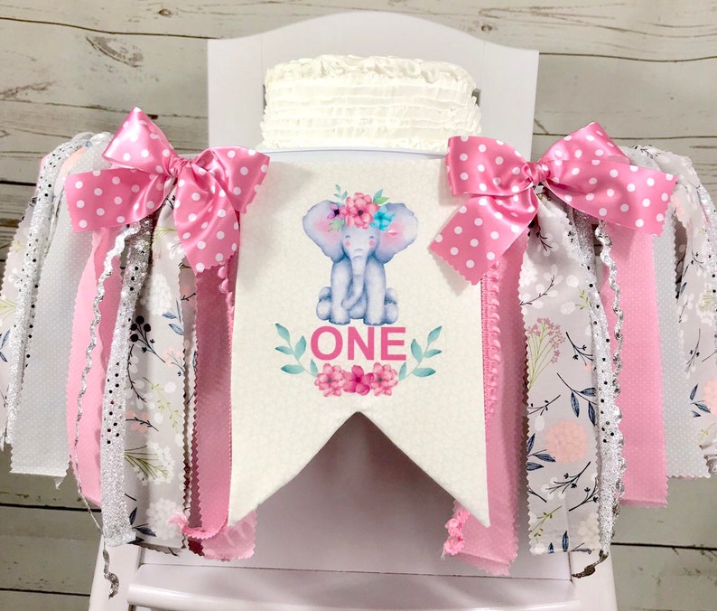 Elephant Birthday High Chair Tutu Can Do Custom Themes High | Etsy