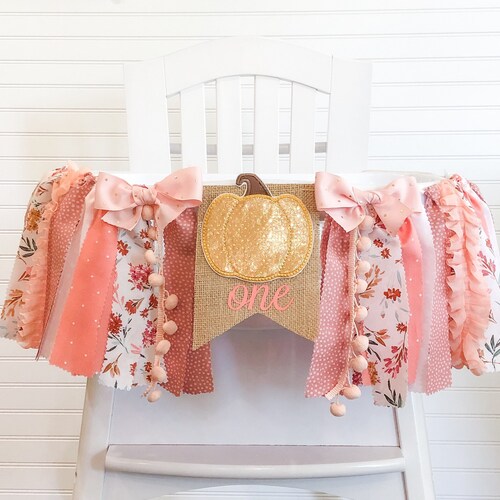 Floral Pumpkin 1st Birthday High Chair Banner Pumpkin Patch - Etsy
