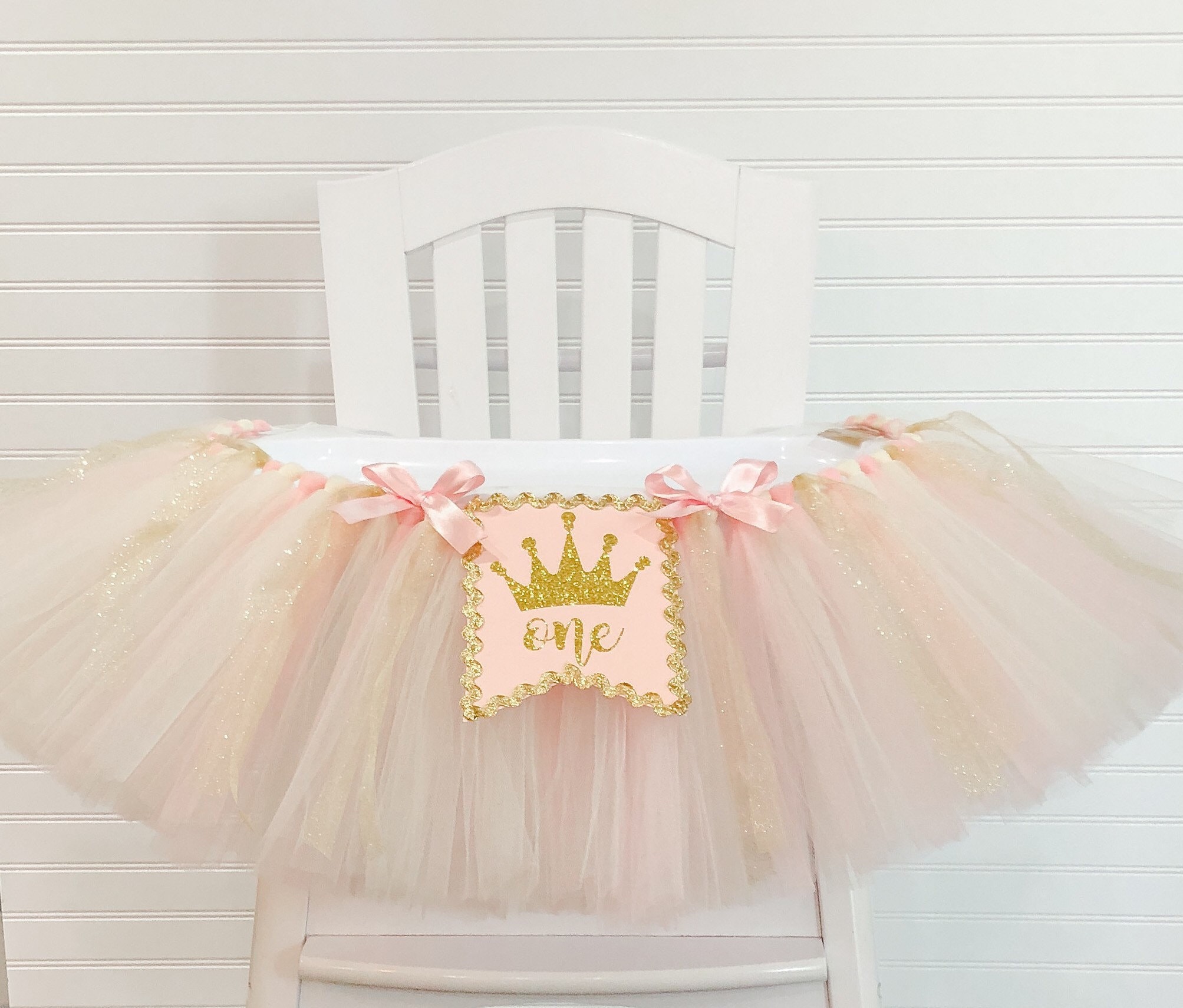 Princess 1st Birthday High Chair Tulle Tutu 1st Birthday High - Etsy