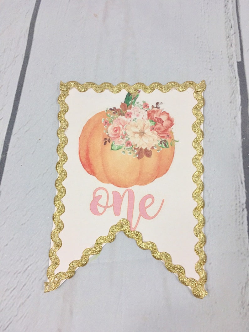 Floral Pumpkin 1st Birthday High Chair Banner, Pumpkin Patch, Autumn ...